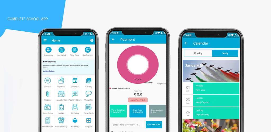 Free School Mobile Application For Institute Management System
